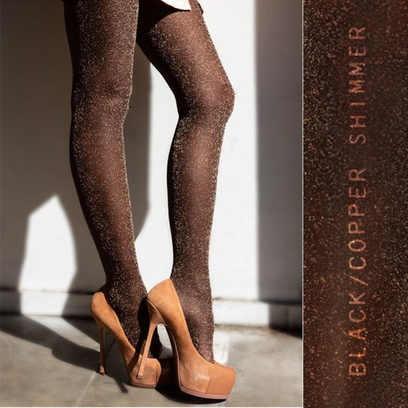 Leg Avenue | Accessories | Nwt Shimmer And Shiny Rose Gold Lurex Tights ...